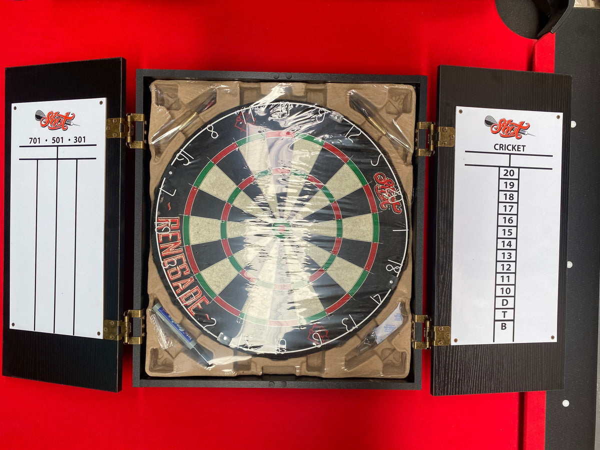 Shot Darts Renegade Cabinet Dart Board set. – Random Cool Stuff (RCS ...